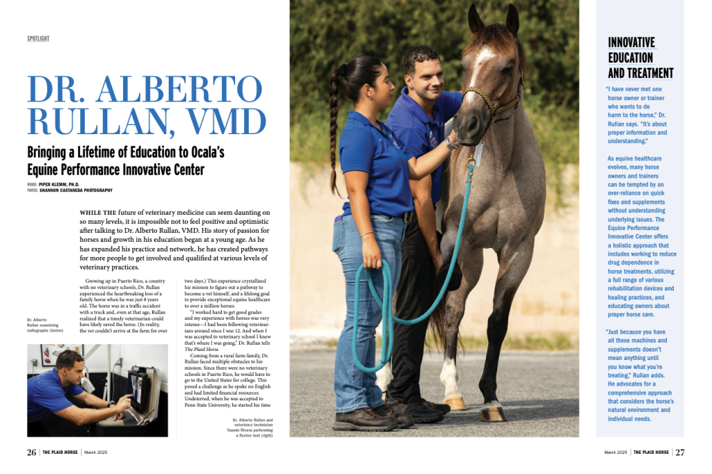 The Plaidchat: Dr. Alberto Rullan, VDM - The Plaid Horse Magazine