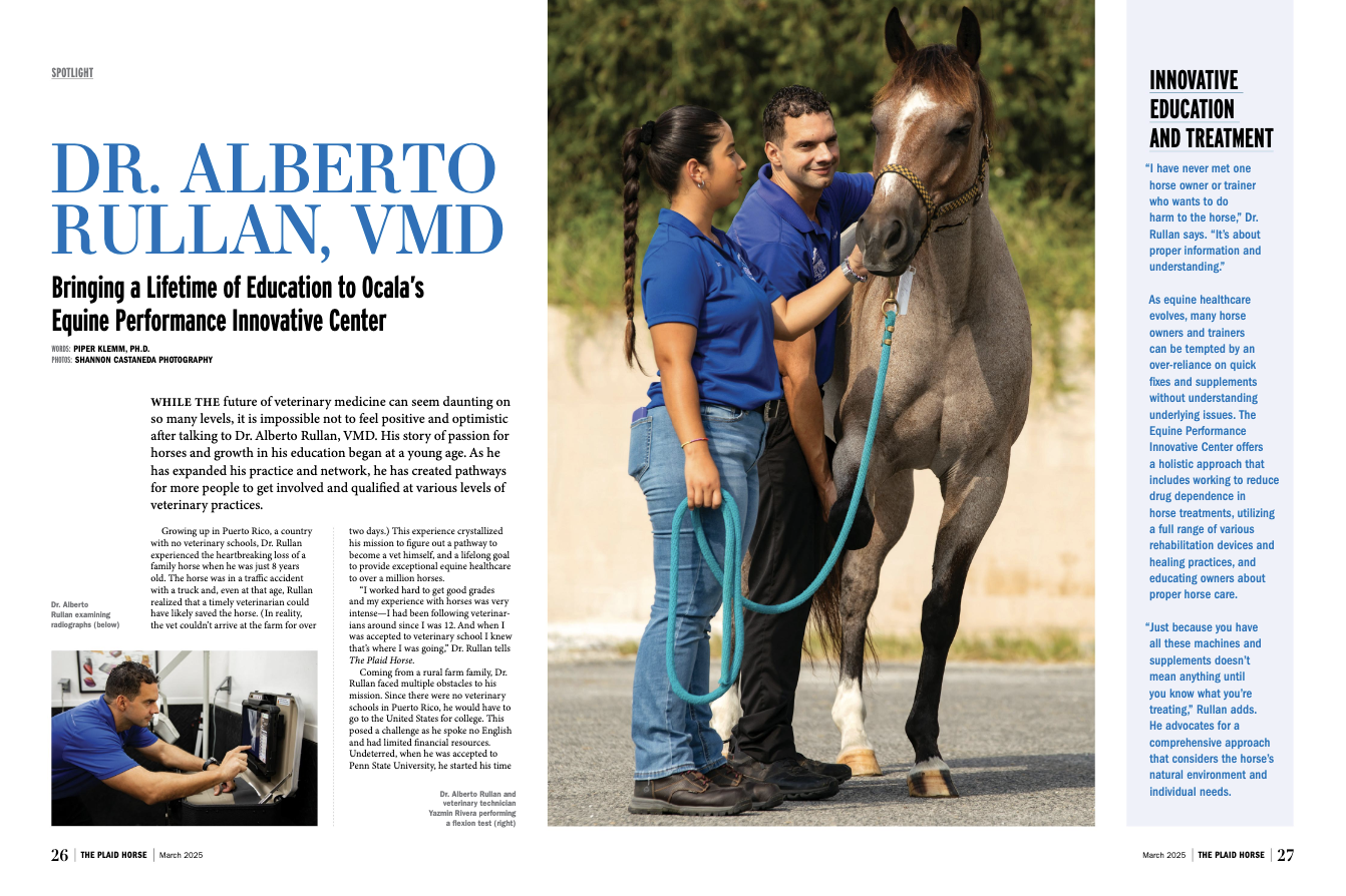 The Plaidchat: Dr. Alberto Rullan, VDM - The Plaid Horse Magazine
